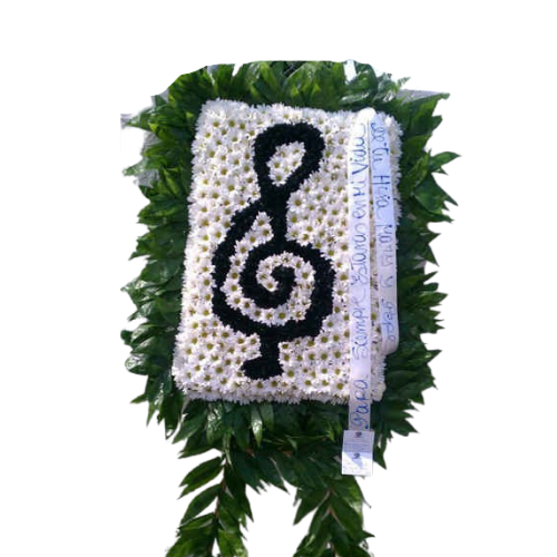 Musical Note Funeral Standing Spray – Terra Flowers Miami